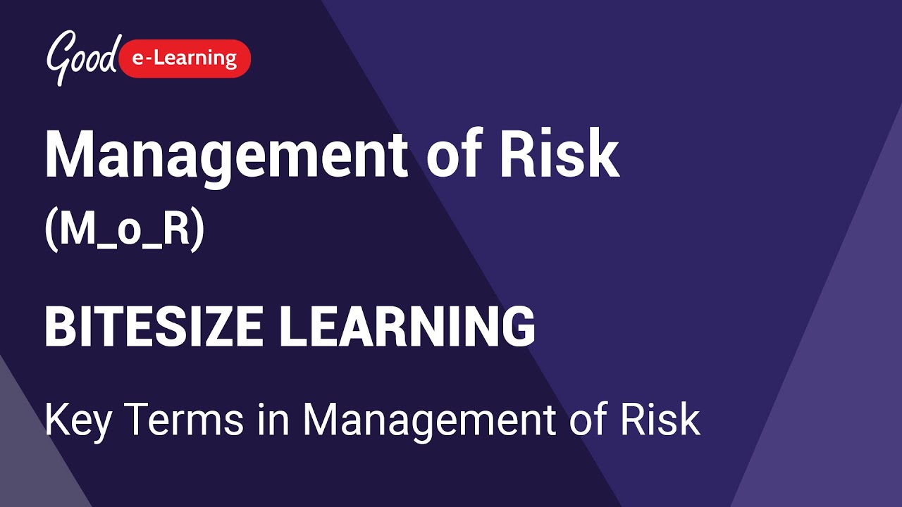 Management Of Risk (M_o_R) Bitesize Learning: Key Terms In Management ...